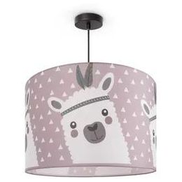 Paco Home Pendelleuchte "Ela 214", schwarz, 1, &Oslash; 45,5cm H: 27cm, Leuchten, Kinderlampe Deckenlampe LED Kinderzimmer Lampe Lama-Motiv, E27, Pendelleuchte