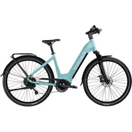 E-Bike Tretwerk "Amber" Gr. 48, gr&uuml;n (hellgr&uuml;n), Elektrofahrr&auml;der, 48cm, 28 Zoll (71,12cm), E Bike Damen 28" Elektrofahrrad 155 - 185cm Hollandrad, Topseller