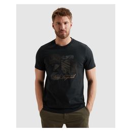 PME-Legend T-Shirt PME LEGEND "Short sleeve r-neck single jersey fotoprint", Damen, Gr. 4XL, carbon, Jersey, Obermaterial: 100% Baumwolle, bedruckt, regular fit normal, Rundhals, gerader Abschluss, Shirts T-Shirt, mit Logo Print