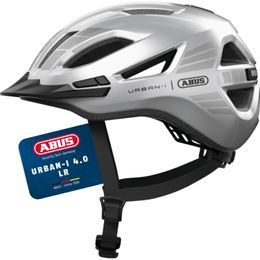 Fahrradhelm Abus "URBAN-I 4.0 LR" Gr. L, silber (signal silber), Helme, L/906 Kopfumfang: 57cm - 61cm