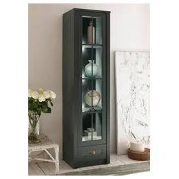 Vitrine Home Affaire "Ascot", gr&uuml;n, B:50cm H:197cm T:43cm, Glas, Holzwerkstoff, MDF, Metall, Schr&auml;nke, Vitrine, H&ouml;he 197 cm