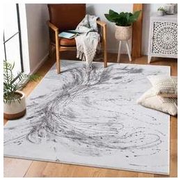 Teppich Carpet City "Chic", grau, B:80cm H:11mm L:300cm, Polypropylen, Teppiche, Teppich, Kurzflor, Abstrakt, Modern, Weicher Flor