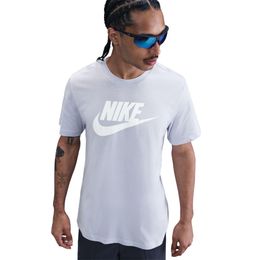 T-Shirt Nike Sportswear "M NSW TEE ICON FUTURA", Herren, Gr. L, ghost, Jersey, Obermaterial: 100% Baumwolle, normal, Rundhals, Shirts T-Shirt