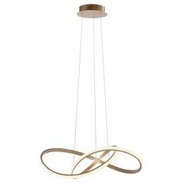 JUST LIGHT Pendelleuchte "MARIA", gold (messingfarben matt), 1, &Oslash; 57cm, 1 Stk., Leuchten, LED, dimmbar, Switchmo, Pendelleuchte