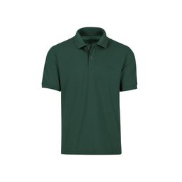 Poloshirt TRIGEMA "TRIGEMA Poloshirt DELUXE Piqu&eacute;", Herren, Gr. L, gr&uuml;n (tanne), Piqu&eacute;, 100% Baumwolle, Basic, lang, ohne Ausschnitt, Shirts
