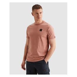 PME-Legend T-Shirt PME LEGEND "Short sleeve r-neck washed garment dye", Damen, Gr. L, rose dawn, Jersey, Obermaterial: 100% Baumwolle, bestickt, regular fit normal, Rundhals, gerader Abschluss, Shirts T-Shirt, mit Logo Stickerei