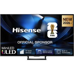 HISENSE QLED-Fernseher "65U7DSE", Energieeffizienz: E (A-G), schwarz, dunkelgrau, 65 &Prime;, Fernseher