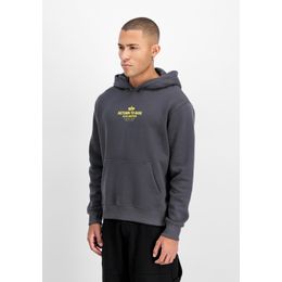 Kapuzensweatshirt Alpha Industries "Return To Base Hoodie", Herren, Gr. L, vintage grau, Obermaterial: 80% Baumwolle, 20% Polyester, regular fit, Sweatshirts
