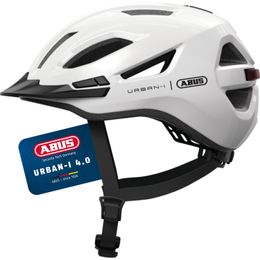 Fahrradhelm Abus "URBAN-I 4.0" Gr. L, wei&szlig; (shiny wei&szlig;), Helme, L/906 Kopfumfang: 57cm - 61cm
