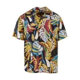 Kurzarmhemd Urban Classics "Urban Classics Herren Viscose AOP Resort Shirt", Herren, Gr. L, US-Gr&ouml;&szlig;en, bunt (toucans), 100% Viskose, normal, Hemden