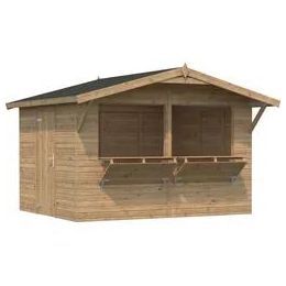 Ger&auml;tehaus Palmako "Marktstand Stella", braun (hellbraun), Massivholz, Ger&auml;teh&auml;user, hellbraun