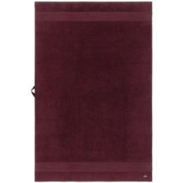 Badetuch Lacoste "LLECROCO", bordeaux, B:100cm L:150cm, Frottier, Baumwolle, Handt&uuml;cher, Badetuch, mit Label-Applikationen und Bord&uuml;re
