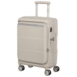 Hartschalen-Trolley Samsonite "PARALUX, verschiedene Gr&ouml;&szlig;en und Farben", Gr. B/H/T: 39cm x 55cm x 23cm 40 l, stone grau, Polypropylen, Koffer, mit arretierbarem und versenkbarem Druckknopf-Trolleysystem