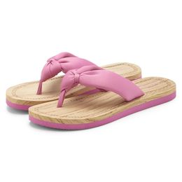 Badezehentrenner ELBSAND "Sandale,Badelatsche,Flip Flop,Mule, Pantolette,Badeschuhe,Sommerschuhe", Damen, Gr. 42, magenta, Obermaterial: 100% Textilmaterial. Decksohle: 100% Synthetik. Futter: 100% Textilmaterial. Laufsohle: 100% Synthetik, kontrastfarbene Details, Schuhe, Zehentrenner mit wasserabweisender und ultraleichter Sohle VEGAN, Topseller