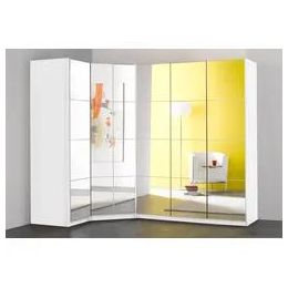 Eckkleiderschrank Priess "Malaga Schlafzimmerschrank Eckl&ouml;sung erweiterbar in drei Farben", wei&szlig;, H:193cm, Holzwerkstoff, Schr&auml;nke, Eckkleiderschrank, Kleiderschrank Schrank Garderobe Stauraumwunder mit Spiegel