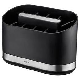 Besteckhalter Gefu "Smartline", grau (schwarz, edelstahlfarben), B:10,2cm H:14,2cm T:22cm, Edelstahl, Kunststoff, Besteckk&ouml;rbe, Besteckhalter, 10 F&auml;cher, Edelstahl/ABS/PS