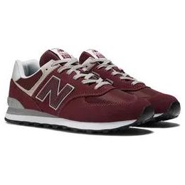 Sneaker New Balance "ML574 Core", Herren, Gr. 46,5, rot (bordeaux, grau), Leder, Textil, Schuhe Sneaker, Topseller
