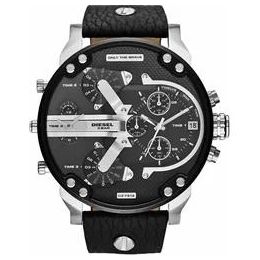 Chronograph Diesel "MR. DADDY 2.0", schwarz, Armbanduhren, Herren, Chronograph, Quarzuhr, Armbanduhr, Herren, Datum, Stoppfunktion, mehrere Zeitzonen
