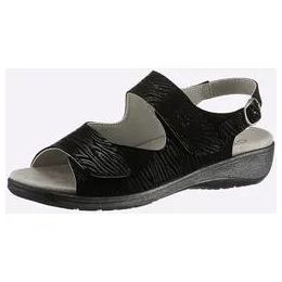 Sandalette Classic Basics, Damen, Gr. 42, schwarz, Glattleder, Schuhe Sandalette