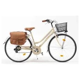 Cityrad "Citybike 605 Lady" Gr. 46, beige (beige, beige), VENICE - I LOVE ITALY, Fahrr&auml;der, 46cm, 28 Zoll (71,12cm), f&uuml;r Damen, Kettenschaltung