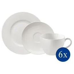 Kaffeeservice "Basic White", wei&szlig;, 18 Stk., Fine China-Porzellan, vivo VILLEROY & BOCH GROUP, Geschirr-Sets, Kaffeeservice, Made in Germany, Fine China Porzellan