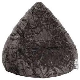 Sitzsack MAGMA HEIMTEX "BeanBag FLUFFY XL", grau (anthrazit), B:110cm, Bezug: 100% Polyester, Sitzs&auml;cke, Sitzsack