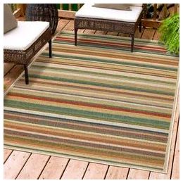 Teppich ANDIAMO "Sedona Streifen", bunt (multi), B:80cm H:5mm L:200cm, Polypropylen, Teppiche, Teppich, Flachgewebe, gestreift, In- und Outdoor geeignet
