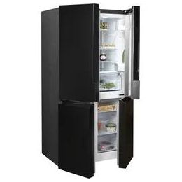 Siemens Multi Door "KF96NAXEA", Energieeffizienz: E (A-G), schwarz (geb&uuml;rsteter schwarzer stahl antifingerprint), B:91cm H:183cm T:73,1cm, K&uuml;hlschr&auml;nke, noFrost, hyperFresh Schubladen, LED-Licht, superK&uuml;hlen, superGefrieren, Topseller