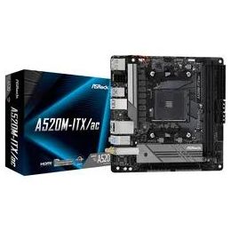 Asrock Mainboard "A520M-ITX/ac", schwarz (schwarz, wei&szlig;), B:17cm T:17cm, Mainboards
