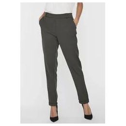 V&eacute;ro Moda Anzughose VERO MODA "VMMAYA MR LOOSE SOLID PANT NOOS", Damen, Gr. L, L&auml;nge 32, grau (peat), Web, Obermaterial: 62% Polyester, 33% Viskose, 5% Elasthan, unifarben, regular fit kn&ouml;chellang, Hosen Anzughose, kn&ouml;chelfreie Form mit Saumaufschlag