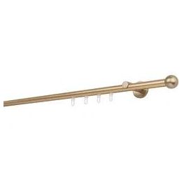 Gardinenstange mydeco "20mm Ball Wandtr&auml;ger 6,5 cm", grau (messingfarben), L:280cm, Gardinenstangen