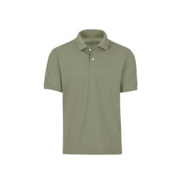 Poloshirt TRIGEMA "TRIGEMA Poloshirt DELUXE Piqu&eacute;", Damen, Gr. L, salbei, Piqu&eacute;, 100% Baumwolle, Basic, lang, ohne Ausschnitt, Shirts