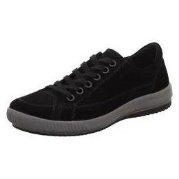 Sneaker Legero "TANARO 5.0", Damen, Gr. 43, schwarz (schwarz (schwarz)), Veloursleder, unifarben, Schuhe Sneaker, Freizeitschuh, Halbschuh, Schn&uuml;rschuh mit softem Schaftabschluss
