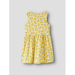 Minikleid name it "NMFVINEO TANK DRESS", M&auml;dchen, Gr. 128, N-Gr, double cream aop:lemons, Jersey, Obermaterial: 100% Baumwolle, bedruckt, normal normal, Rundhals, Kleider Minikleid, Baumwolle, regular fit