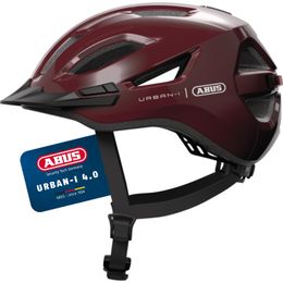Fahrradhelm Abus "URBAN-I 4.0" Gr. S, rot (chestnut rot), Helme, S/904 Kopfumfang: 51cm - 55cm