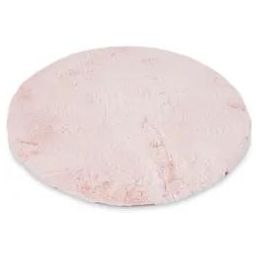 Fellteppich Gino Falcone "Kuschelteppich Chiara", rosa, H:30mm &Oslash;:120cm, Polyester, Teppiche, Fellteppich, Kunstfell, Kaninchenfell-Haptik, besonders weicher Langflor