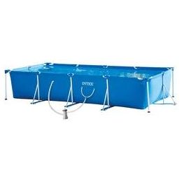 Framepool Intex "Rectangular Frame Pool", blau (blau, wei&szlig;), B:220cm H:84cm L:450cm, Schwimmbecken, BxLxH: 220x450x84 cm, mit Kartuschenfilteranlage
