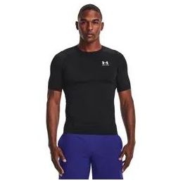 Trainingsshirt Under Armour "UA HG ARMOUR COMP SS", Herren, Gr. XXL, schwarz, Obermaterial: 84% Polyester, 16% Elasthan. Einsatz: 92% Polyester, 8% Elasthan, Rundhals, Shirts, Rundhalsausschnitt, leichtes Material, atmungsaktiv