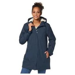 Funktionsjacke Polarino, Damen, Gr. 50, blau (marine), Obermaterial: 100% Polyester. Futter: 100% Polyester. Kapuzenfutter: 100% Polyester. Wattierung: 100% Polyester, Jacken Funktionsjacke, Atmungsaktiv, winddicht, wasserdicht. Wassers&auml;ule 8000mm