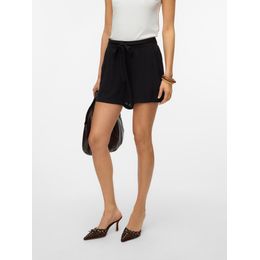 V&eacute;ro Moda Shorts VERO MODA "VMMENNY H/W SHORTS WVN GA", Damen, Gr. L, N-Gr, schwarz, Web, Obermaterial: 100% Viskose, unifarben, regular fit kurz, Hosen Shorts, Viskose, regular fit