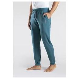 Sweathose BENCH. LOUNGEWEAR, Damen, Gr. 60/62 (XXL), N-Gr, blau (petrol, meliert), Sweatware, Obermaterial: 60% Baumwolle, 40% Polyester, unifarben, Basic, relaxed fit lang, Hosen Sweathose, Jogginghose mit Kordel, aus Baumwoll-Mix