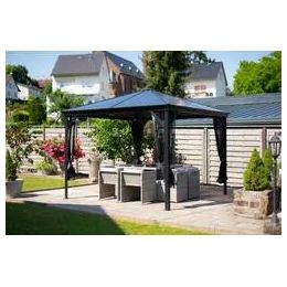 Pavillon Sojag "Verona 10x10", grau (anthrazit, anthrazit), B/H/T: 298cm x 261cm x 298cm, Pavillons, BxT: 298x298 cm