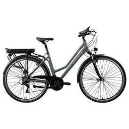 Z&uuml;ndapp E-Bike Z&Uuml;NDAPP "Z802 Damen" Gr. 48, grau (grau, gr&uuml;n), Elektrofahrr&auml;der, 48cm, 28 Zoll (71,12cm), Pedelec, Elektrofahrrad f&uuml;r Damen
