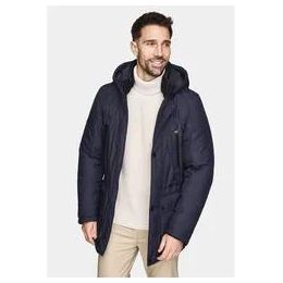 Parka NEW CANADIAN, Herren, Gr. 58, blau (dunkelblau), 100% Polyester, unifarben, lang, ohne Ausschnitt, Jacken Parka, mit wind- und wasserabweisendem Obermaterial