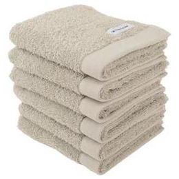 G&auml;stehandtuch Tom Tailor HOME "COLOR BATH", beige (sunny sand), B:30cm L:50cm, Frottier, Frottier, Handt&uuml;cher, 100% Baumwolle, 30x50 cm, uni, gro&szlig;e Farbauswahl