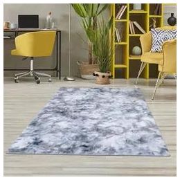 Hochflor-Teppich Carpet City "TOLEDO500", grau, B:160cm H:27mm L:230cm, Polyester, Teppiche, besonders weich, 3D-Effekt, Uni-Farben