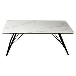 Couchtisch PAROLI, grau (schwarz, wei&szlig; marmoriert), B:110cm H:42cm T:60cm, Tische, Couchtisch