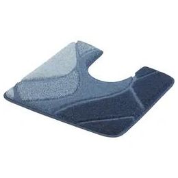 Badematte Kleine Wolke "Fiona" Gr. 51, blau, H:20mm, Polyacryl, Badematten, Badematte, Badteppich, modernes Wellen Design, Hoch-Tief Effekt, waschbar