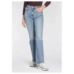 Levi's Schlagjeans LEVI'S "726 HR FLARE", Damen, Gr. 31, L&auml;nge 30, blau (blau wave light), Web, Obermaterial: 85% Baumwolle, 7% Lyocell, 6% Elastomultiester, 2% Elasthan, bootcut fit lang, Jeans