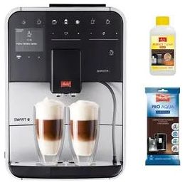 Melitta Kaffeevollautomat "Barista T Smart F831-101", silber (silberfarben), B:46,7cm H:37,2cm T:25,9cm, Kaffeevollautomaten, 4 Benutzerprofile&18 Kaffeerezepte, nach italienischem Originalrezept, Kaffeevollautomat